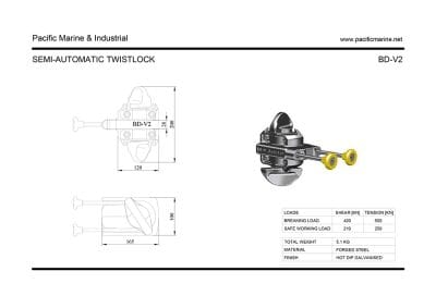 Semi Automatic Container Twistlock