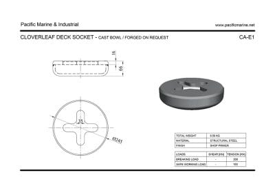 Flush Cloverleaf Cargo Lashing Point