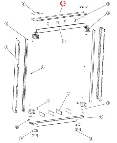 Shipping Container Door Header Plate (Upper)